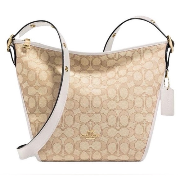 Coach | Bags | Nwt Coach Crossbody Light Khaki Signature Pattern Chalk ...